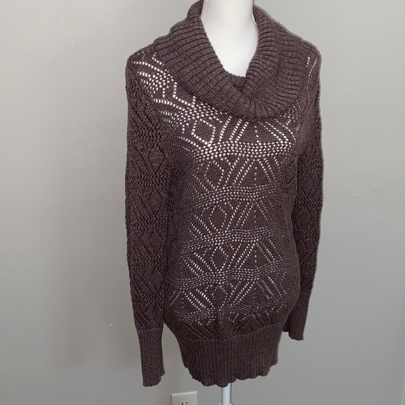 Maurices | Sweaters | Long Cowl Neck Crochet Sweater | Poshmark